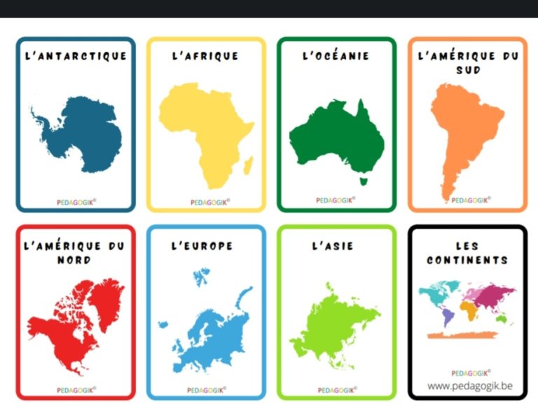 Reconnais-tu les continents ? Apprendre et réviser les continents - Des ...