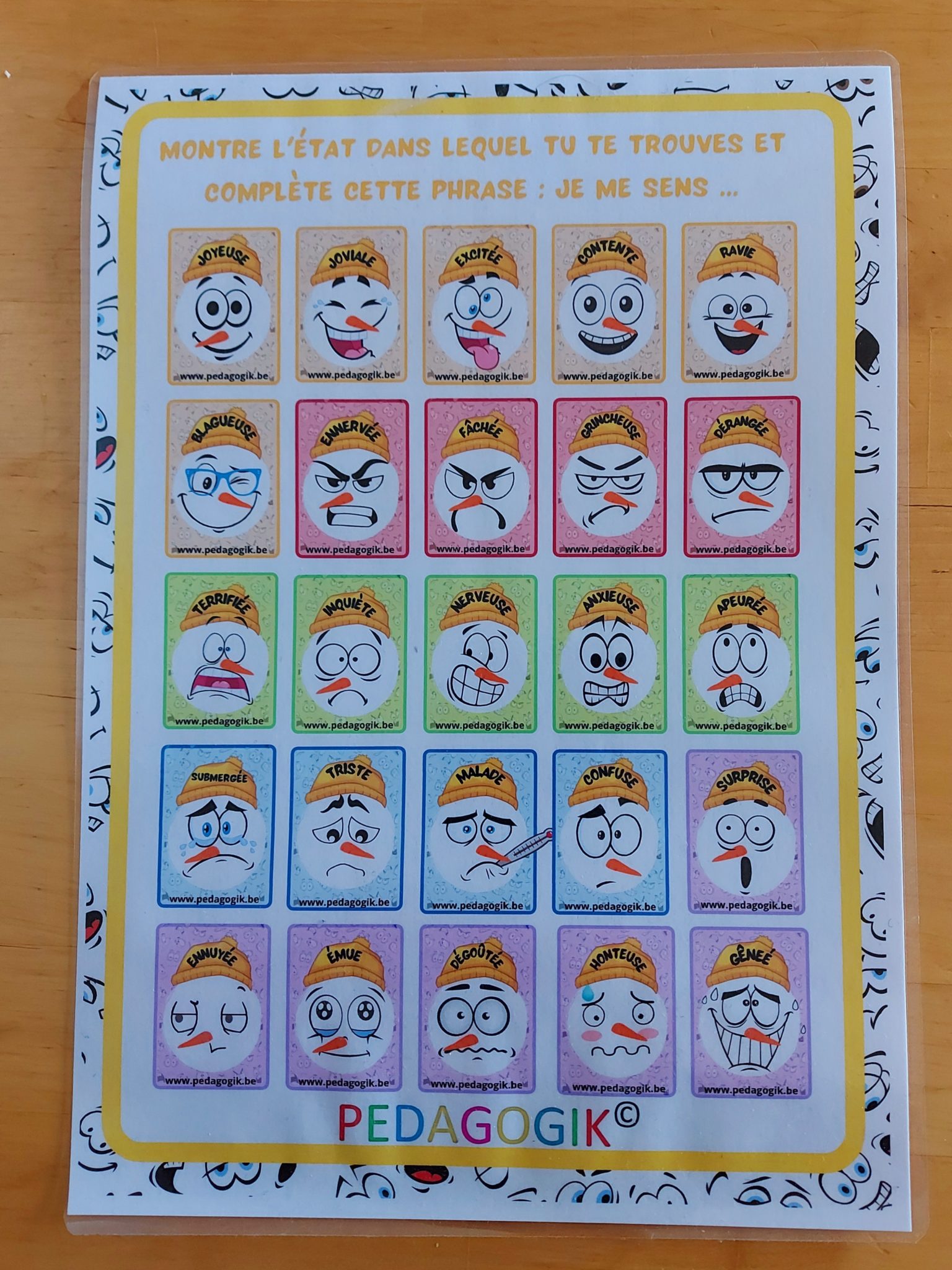Comment te sens-tu ? Voici une liste de 25 émotions ou états - Des ...