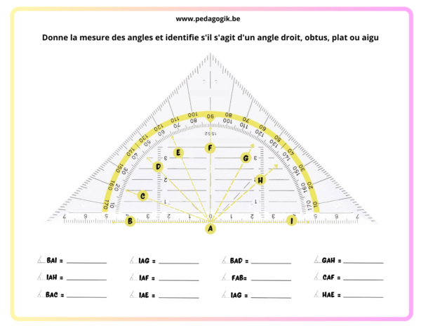 Feuille de travail : mesurer les angles - Des outils 100% gratuits pour ...