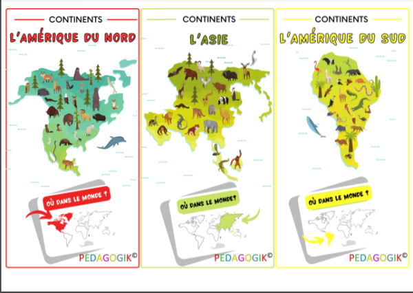 Les continents et les animaux - Des outils 100% gratuits pour retrouver ...