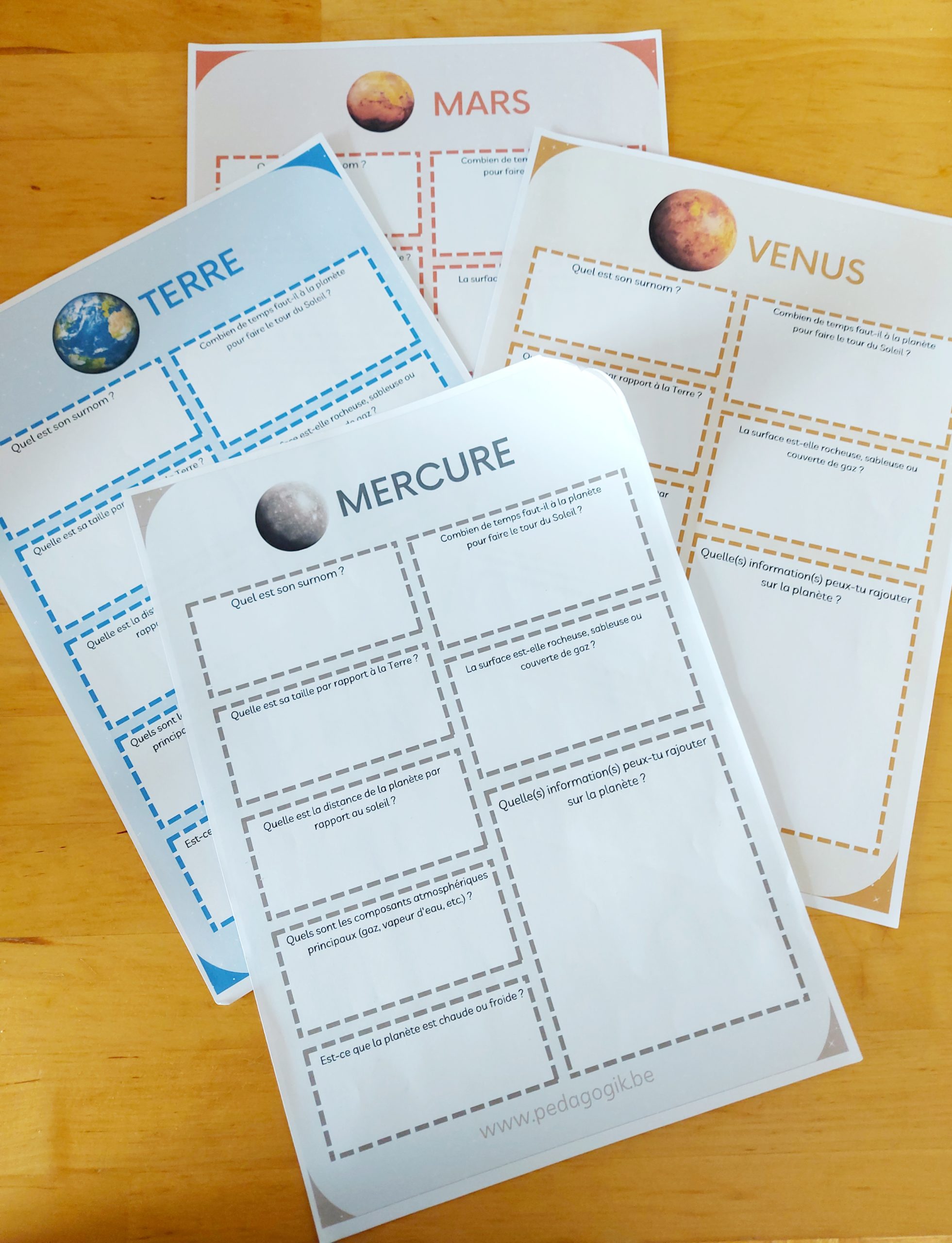Découvrir les planètes : Les fiches (petites planètes) - Des outils 100 ...