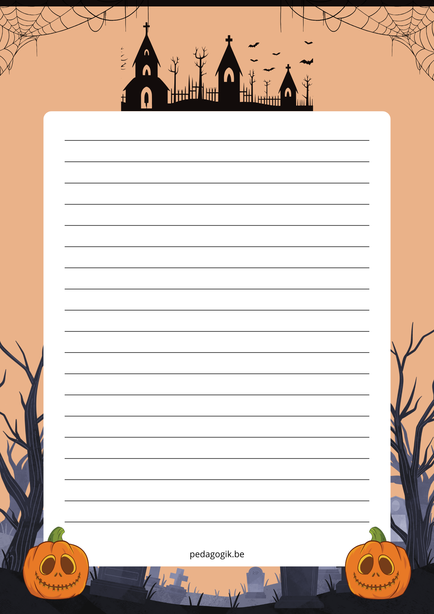 Feuilles d'écriture Halloween : 5 modèles - Des outils 100% gratuits ...